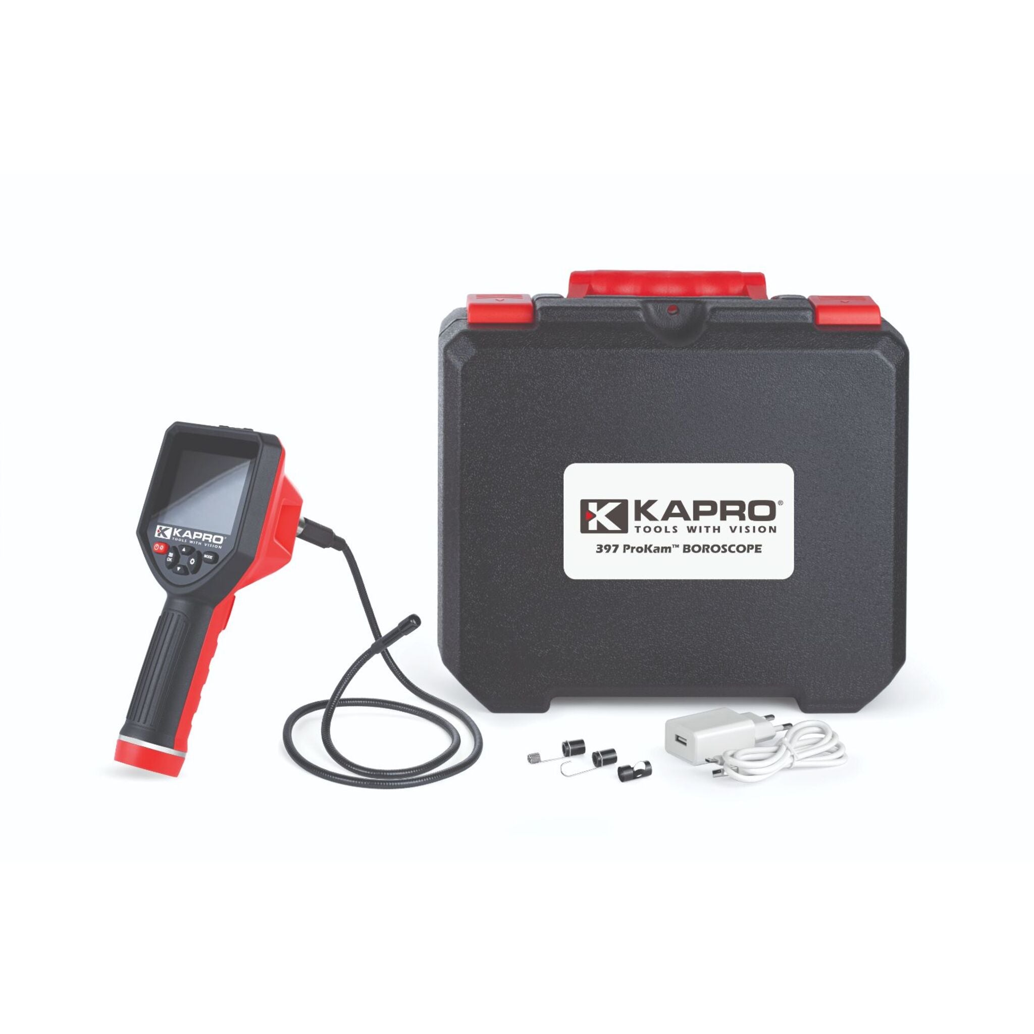 Kapro 397 Deep Vision™ Borescope with 100cm Cable - 3 Attachments, IP6