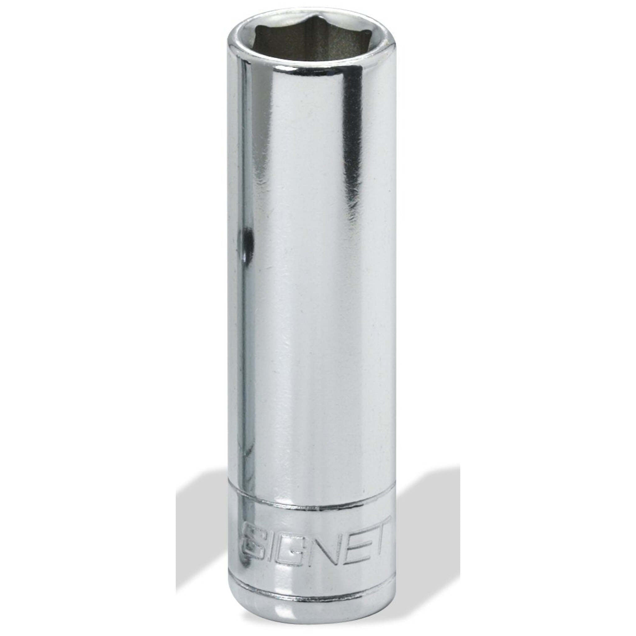 Signet 1/2" Drive Chrome Socket Deep 6 Point (SAE) - Heat-Treated Stee
