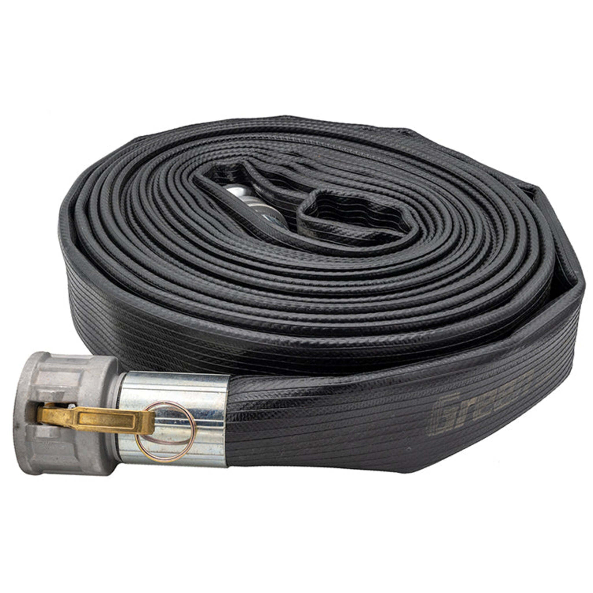 Black Dragon Industrial Layflat Discharge Hose Assemblies (w/ Male X F