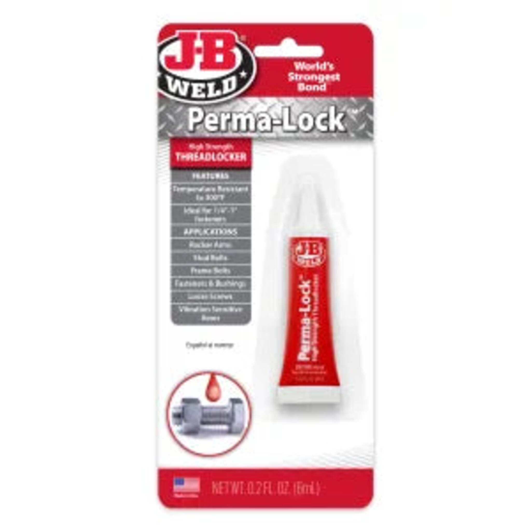 JB Weld Perma-Lock Red High Strength Threadlocker: Heavy-Duty, Shock
