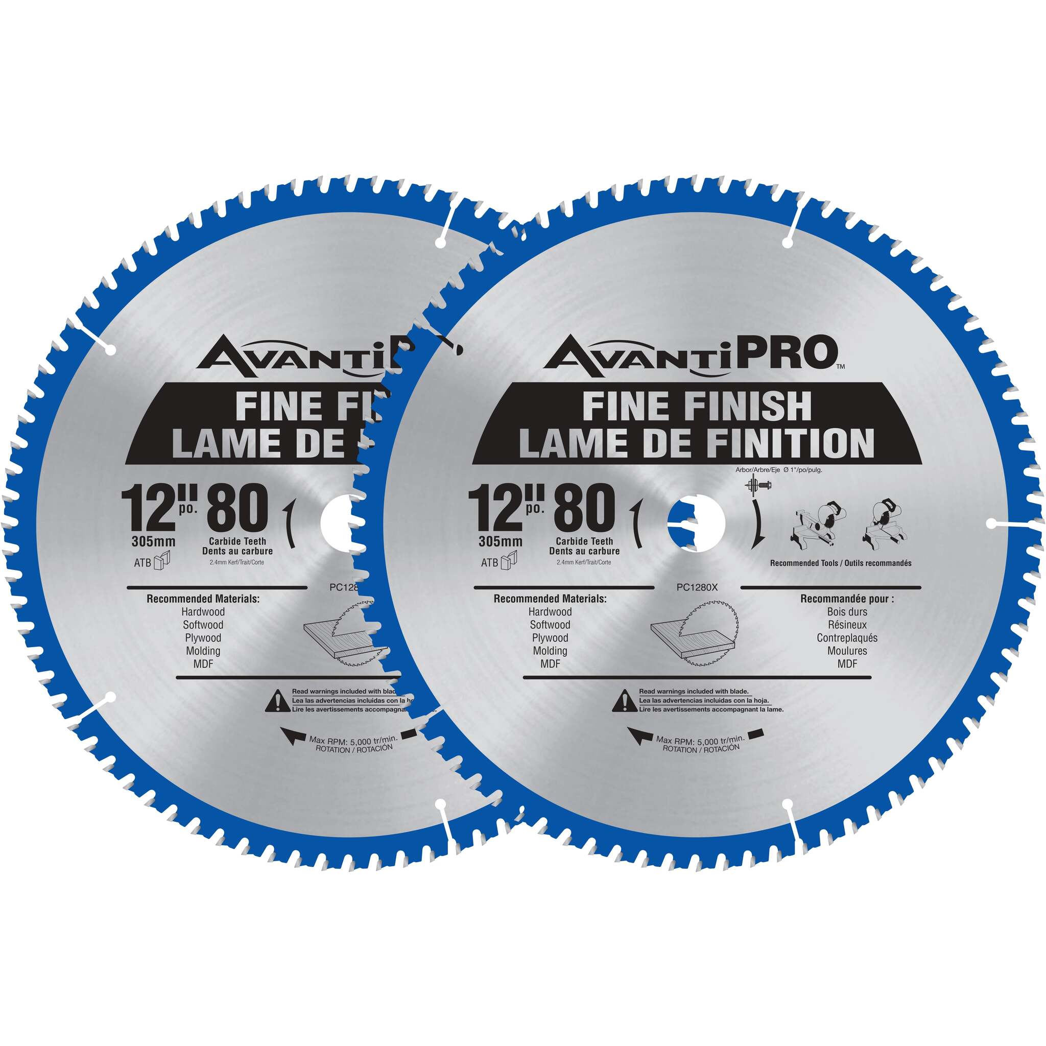 Avanti Pro 12-inch 80-Tooth Carbide-Tipped Fine Finish Mitre Saw Blade