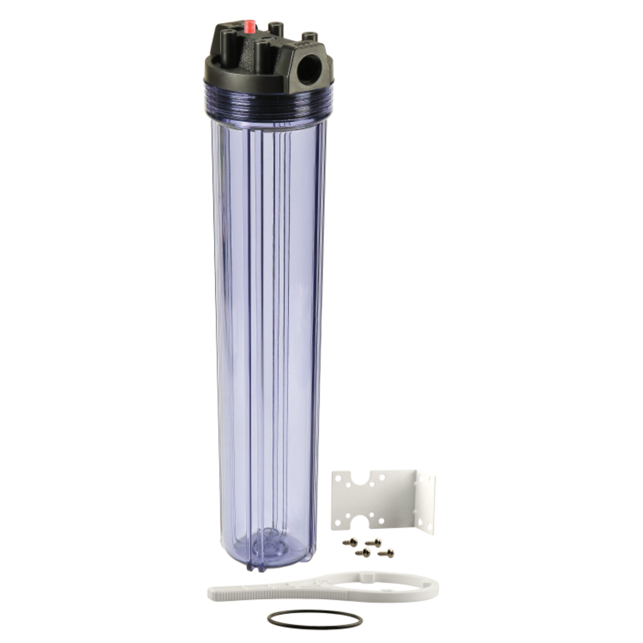 Premium 2.5" OD Clear Water Filter Housing, 20" | ANSI/ASME Certified,