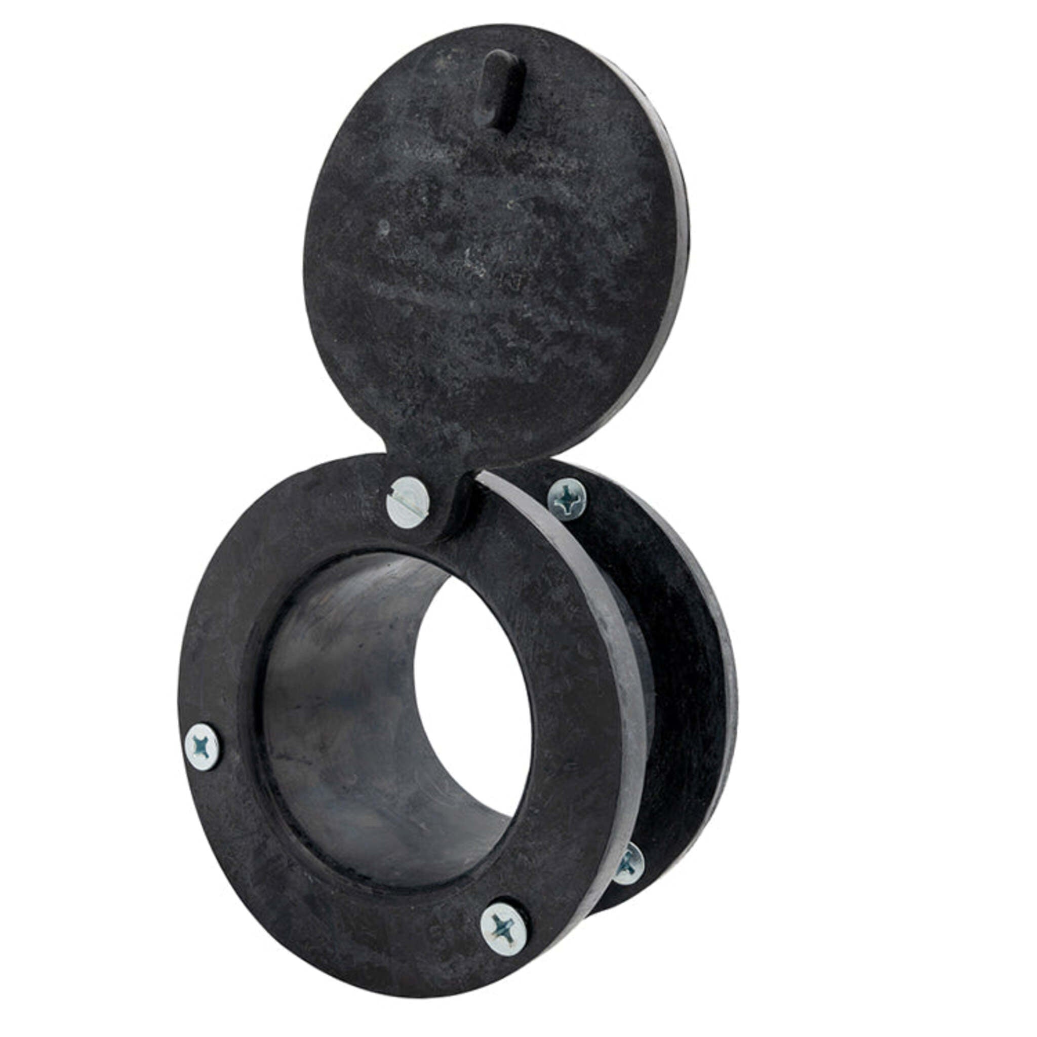2-1/2" Rubber Door Port for Garage Exhaust Hose - Fits 2" & 2.5" Hoses