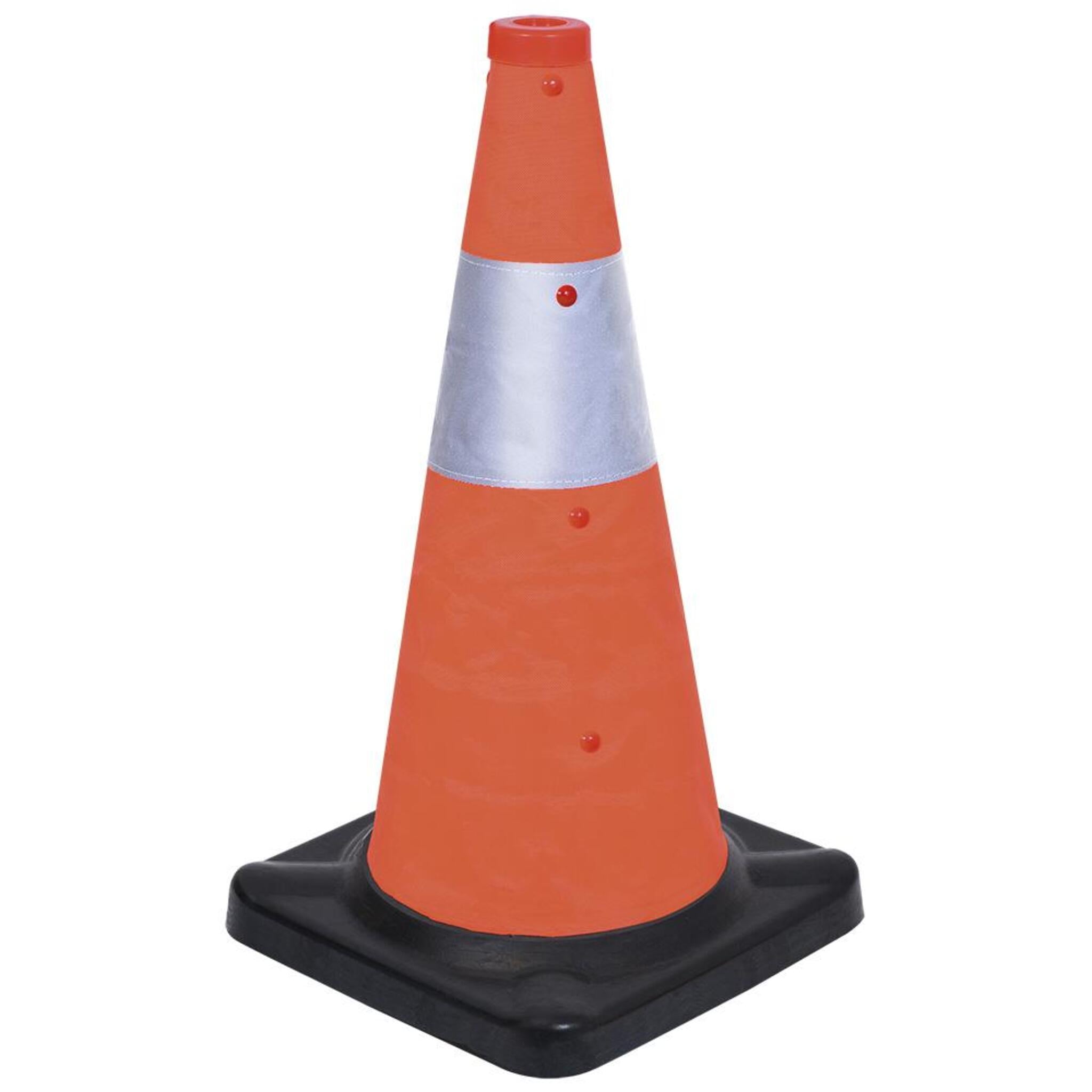 Pioneer Hi-Vis Retractable Safety Cone - Collapsible Nylon with Rubber