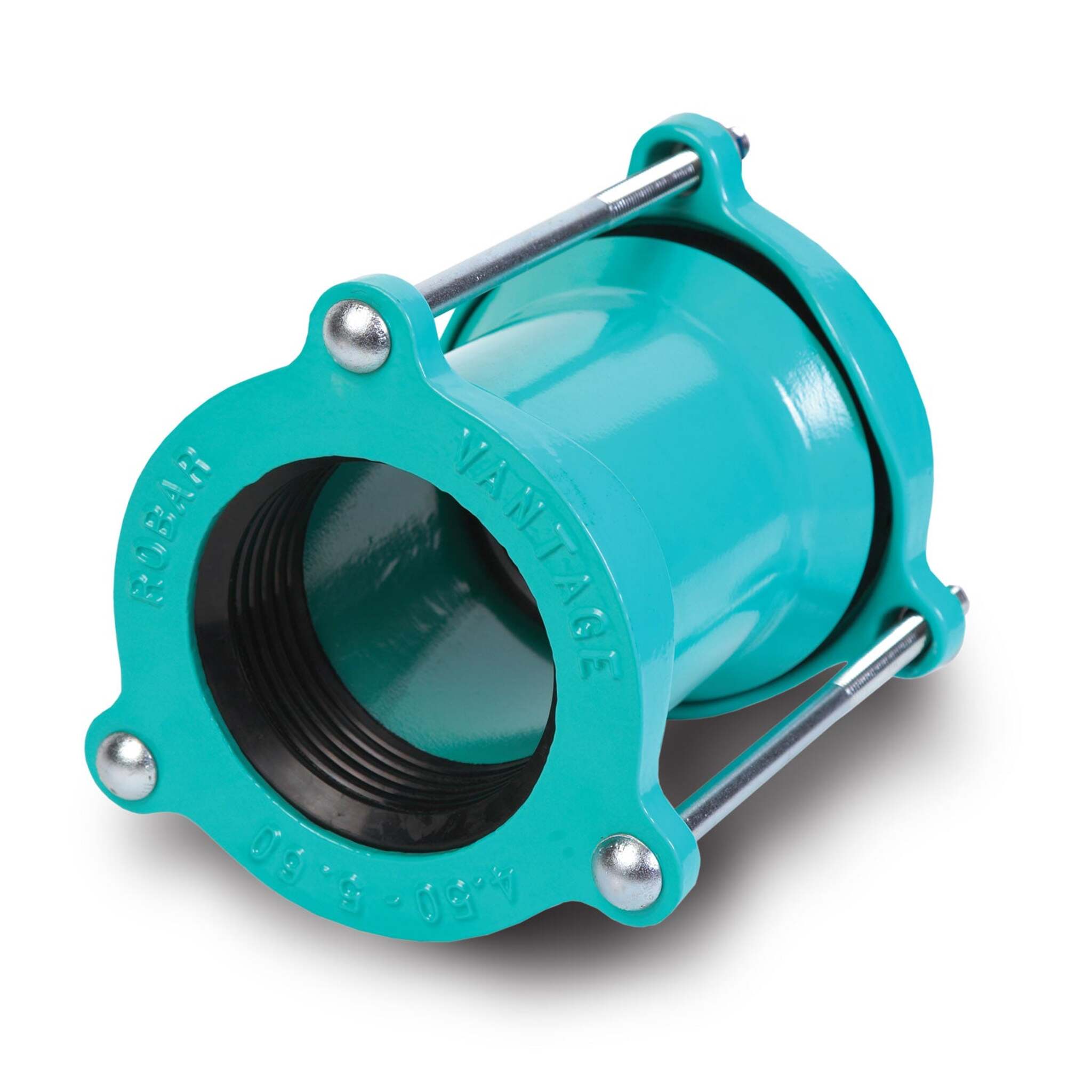 Robar Vantage Series Multi-Fit Pipe Couplings | Epoxy Coated with Stai