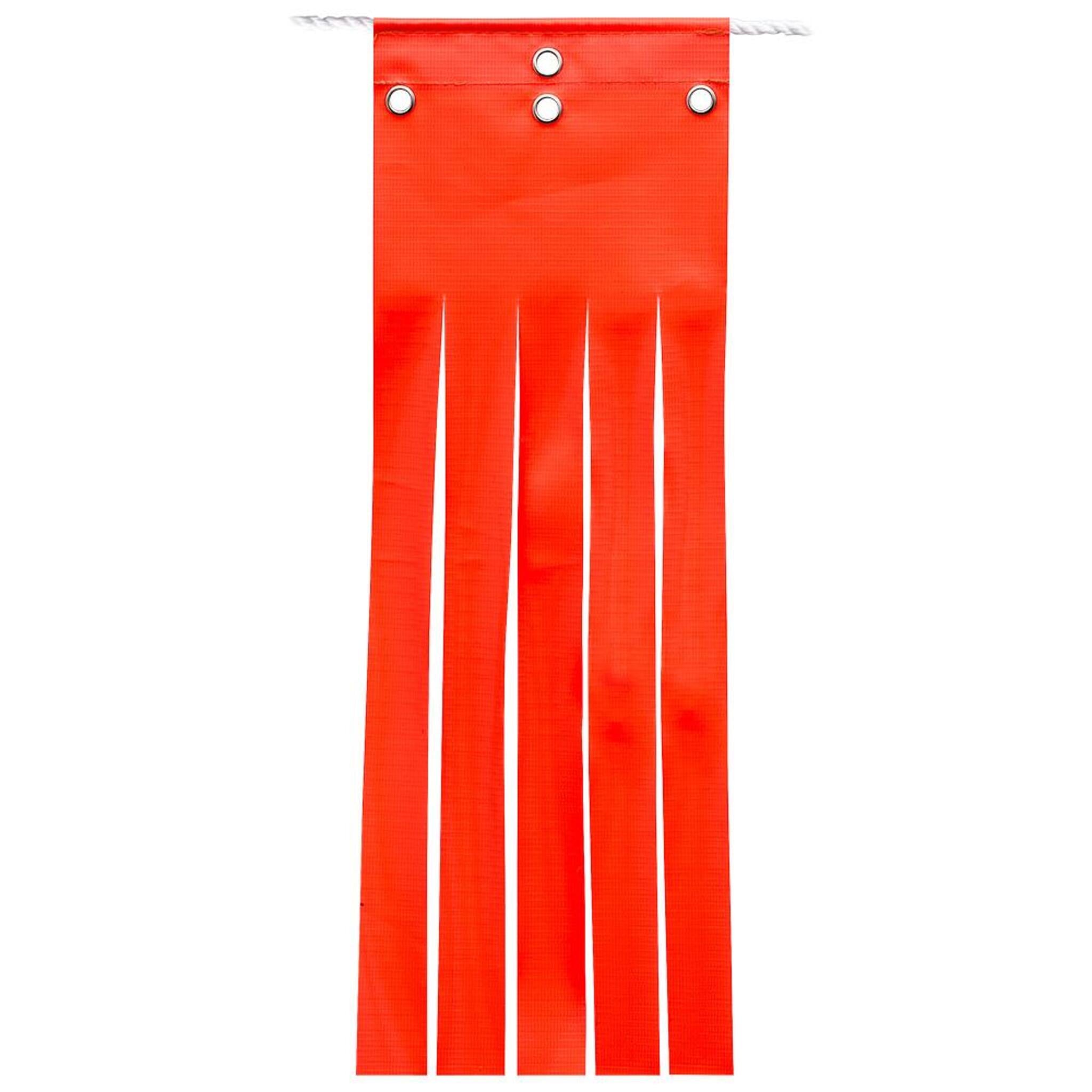 Pioneer Shredded Traffic Flag 6"x18" - Hi-Viz Orange, Durable Coated M