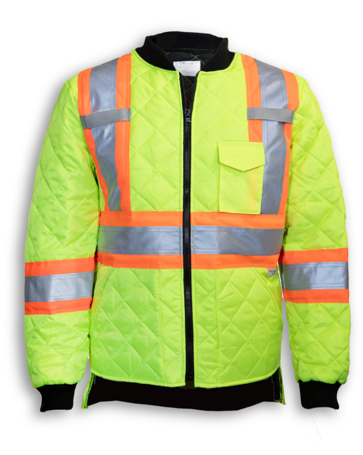 Big K BK895 Quilted Hi-Vis Freezer Jacket – Dual Inner Pockets, 3M ...