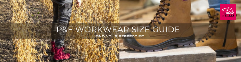 P F Workwear Size Guide